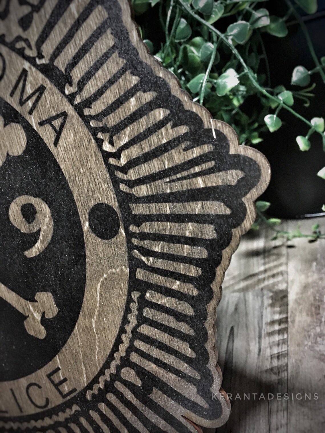 Personalized Badge Wood Cutout Sign Police Officer Sheriff | Etsy