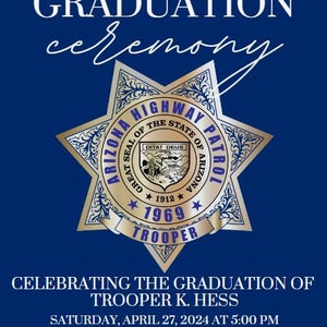 Personalized Arizona State Police Academy Graduation Invitation ...