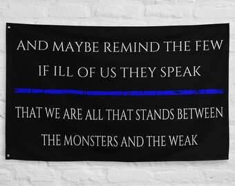 Thin Blue Line We Are the Police End of Watch Quote Wood - Etsy