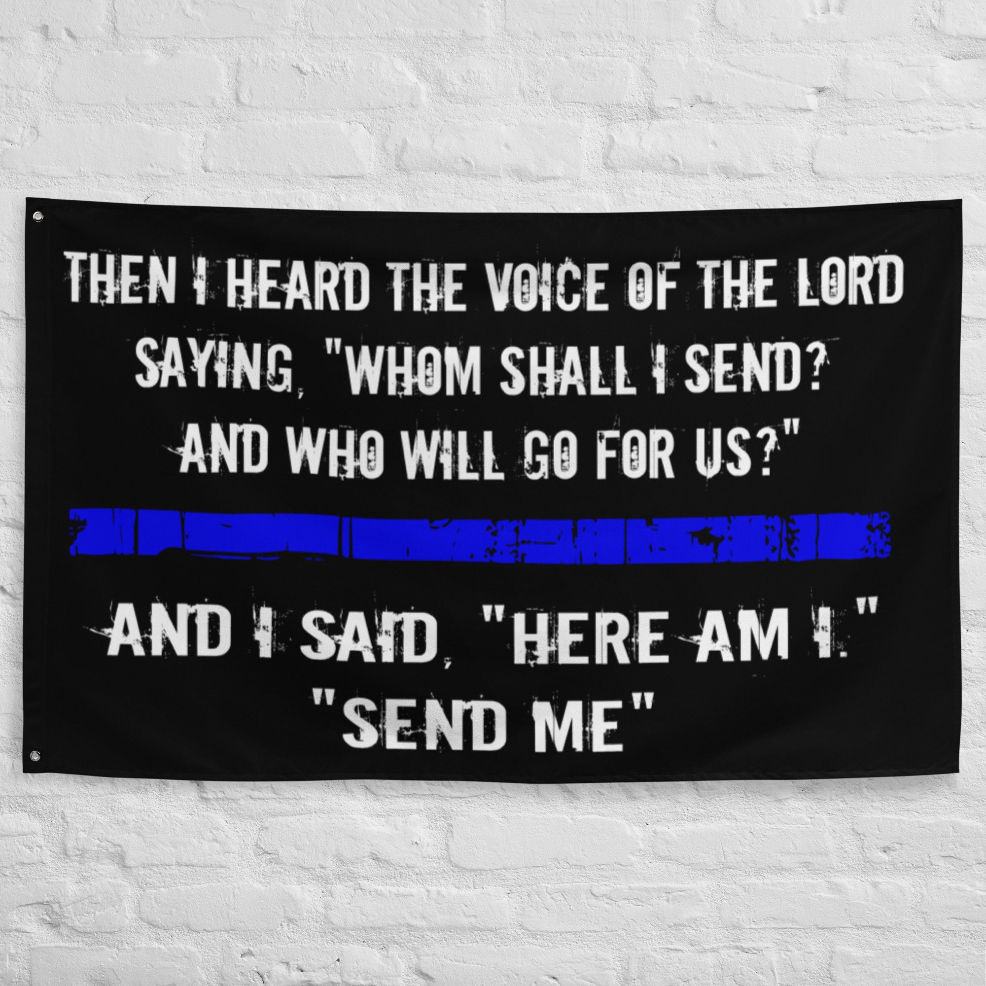 Whom Shall I Send Send Me Flag Quote Law Enforcement Police | Etsy