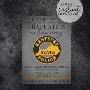 Personalized Kentucky State Police Academy Graduation Invitation ...