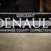 Personalized Corrections Sign, Thin Grey Line Name Decor, Gift for ...