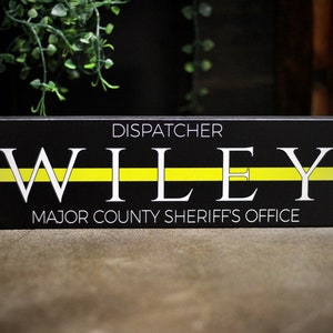 Personalized Dispatcher Sign, Thin Gold Line Name Decor, Gift for 911 ...