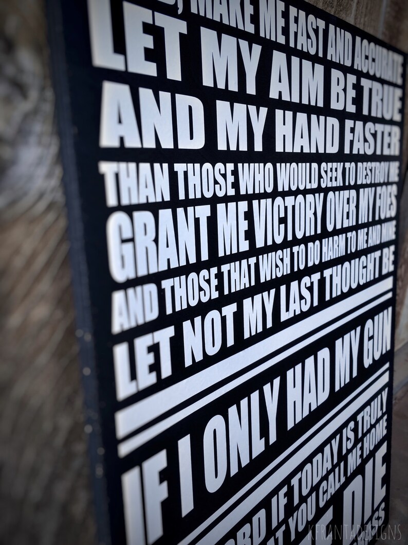 Gunfighter's Prayer "let Me Die in A Pile of Empty Brass" Black and ...