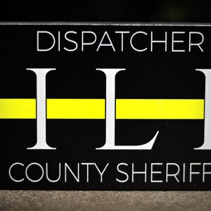 Personalized Dispatcher Sign, Thin Gold Line Name Decor, Gift for 911 ...