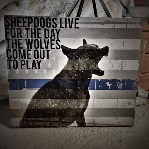 Thin Blue Line Personalized K9 Sheepdogs Live for the Day - Etsy