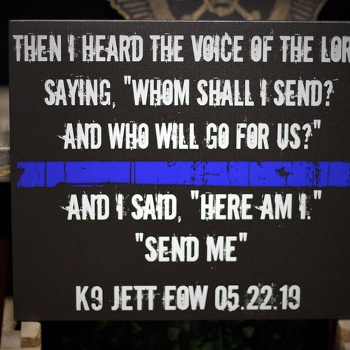 Thin Blue Line Whom Shall I Send Law Enforcement Police - Etsy