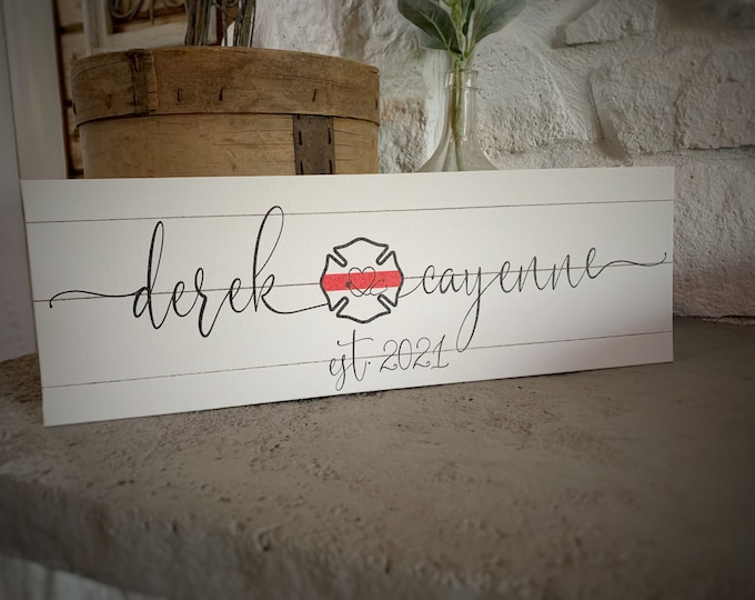 Fire Hose Card Holder, Firefighter Gift, Firefighter Wedding Gift ...