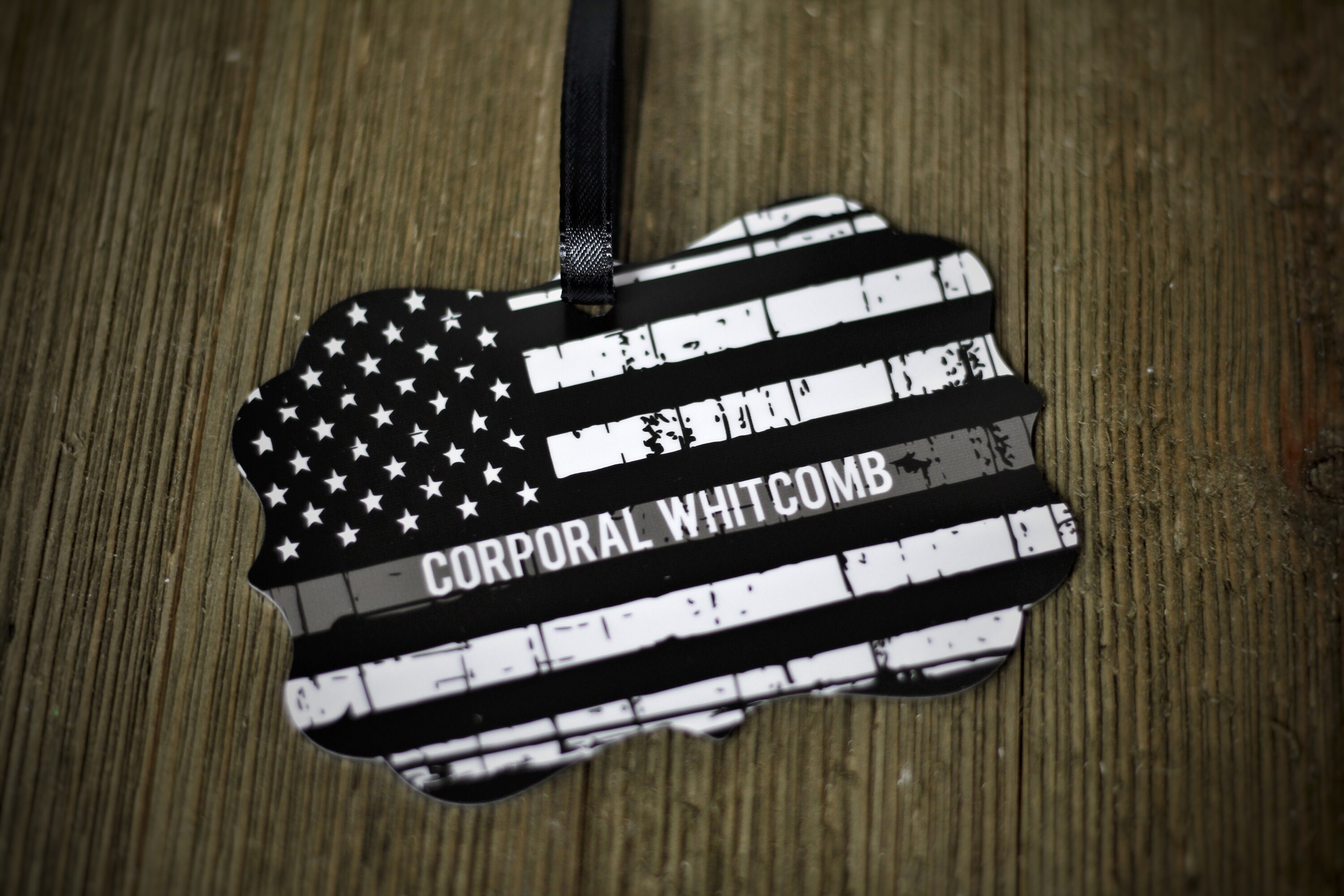 Correctional Officer Personalized Ornament Thin Grey Line Metal ...
