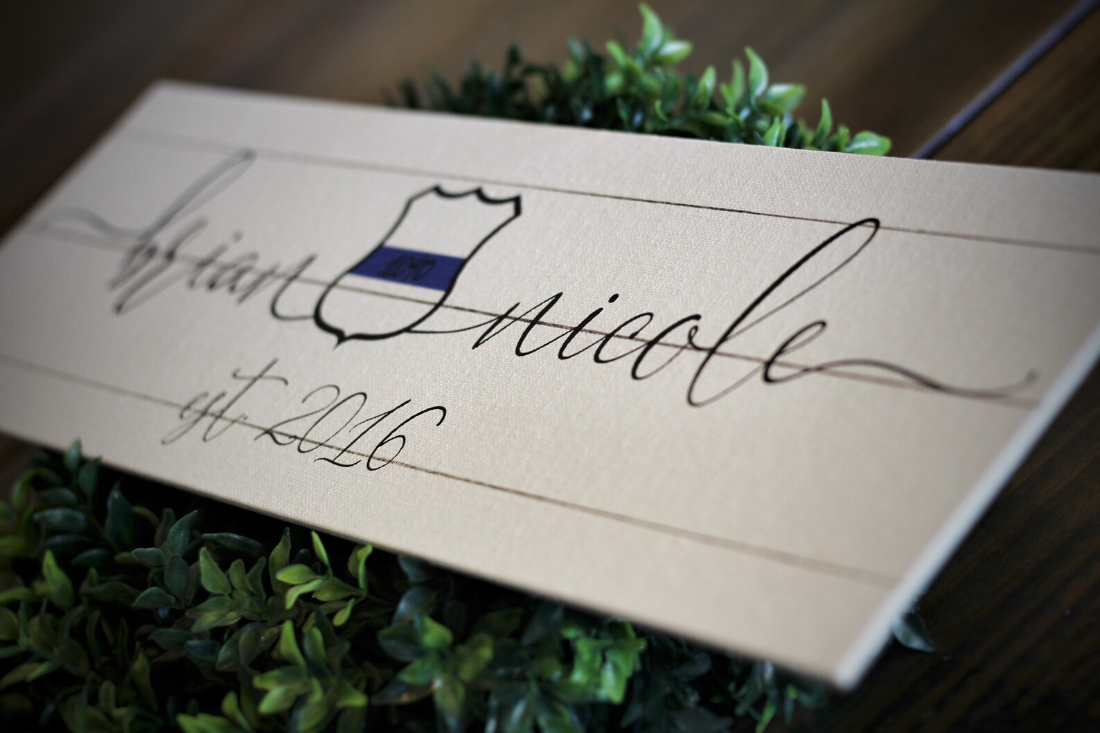 Police Couple Personalized Canvas Thin Blue Line Wall Decor - Etsy