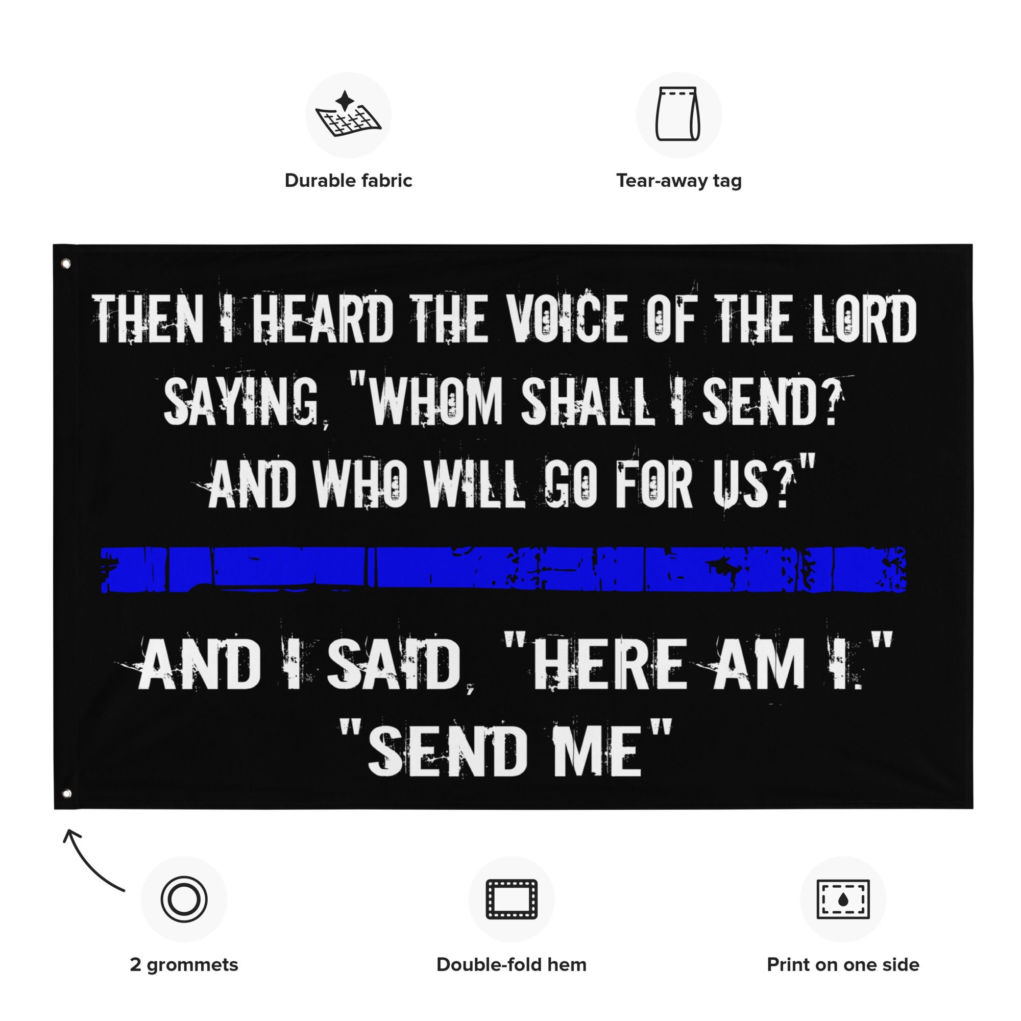 Whom Shall I Send, Send Me Flag Quote Law Enforcement Police Officer ...