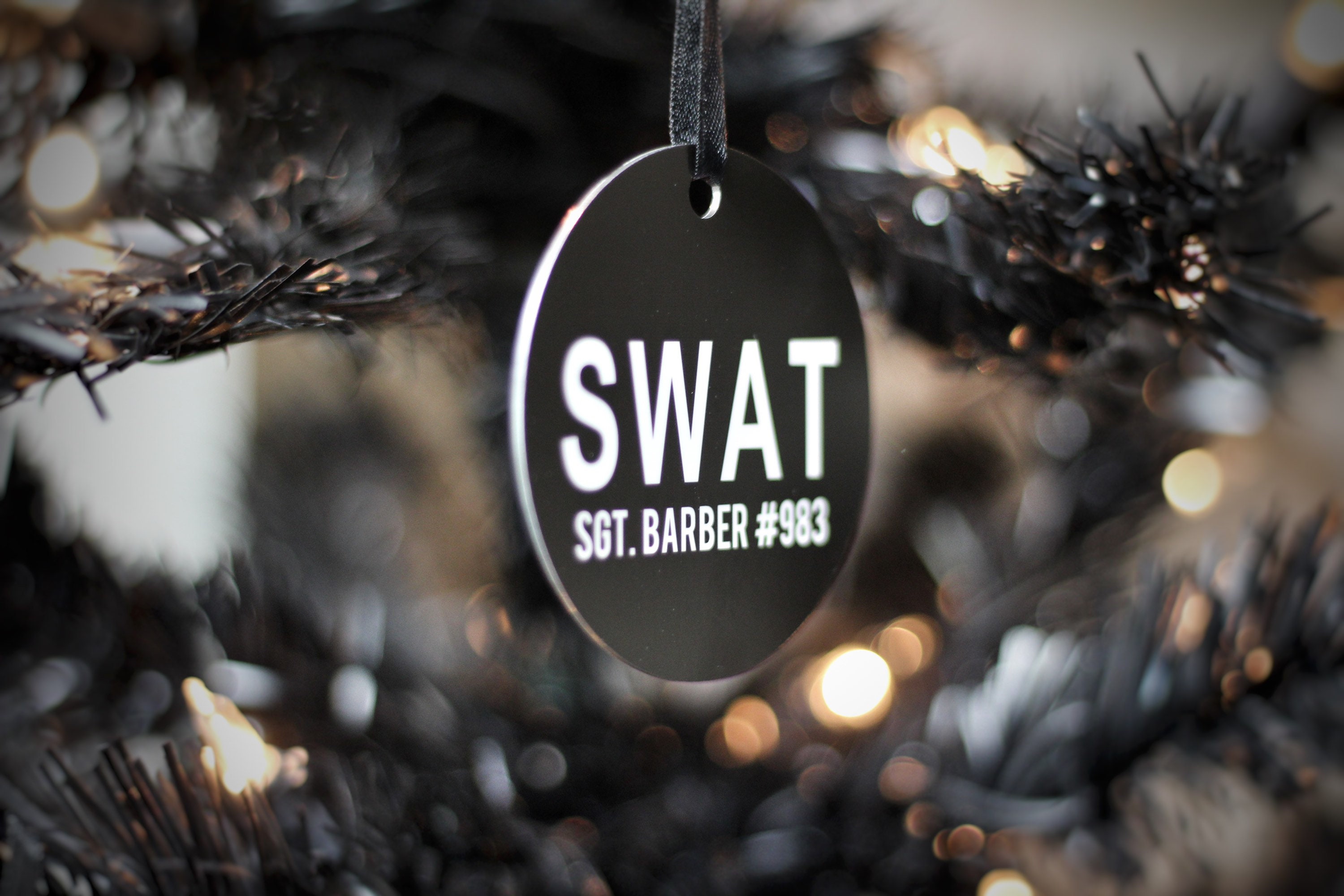 Swat SWAT special weapons and tactics Personalized Black Metal | Etsy