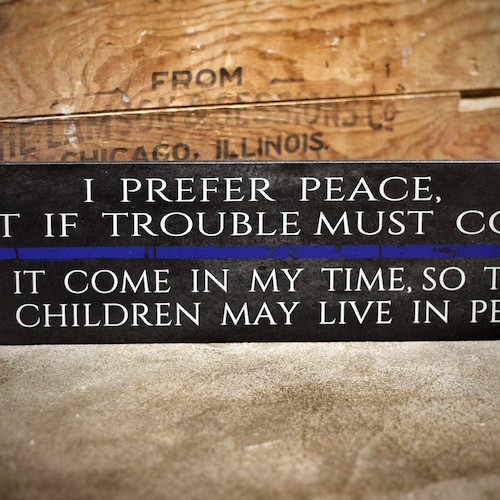 Thin Blue Line Warrior Flag Law Enforcement Police Officer - Etsy