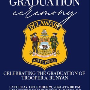 Personalized Delaware State Police Academy Graduation Invitation ...