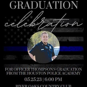 Personalized Police Academy Graduation Invitation Template, Law ...