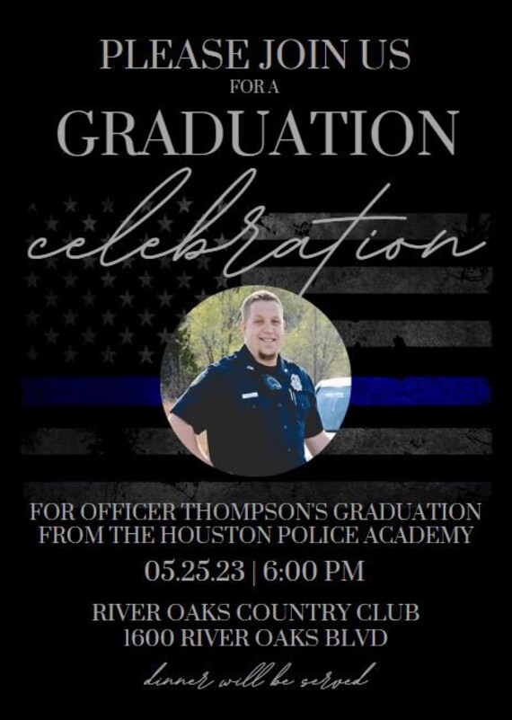 Police Academy Graduation Invitations Examples Police Graduation Law