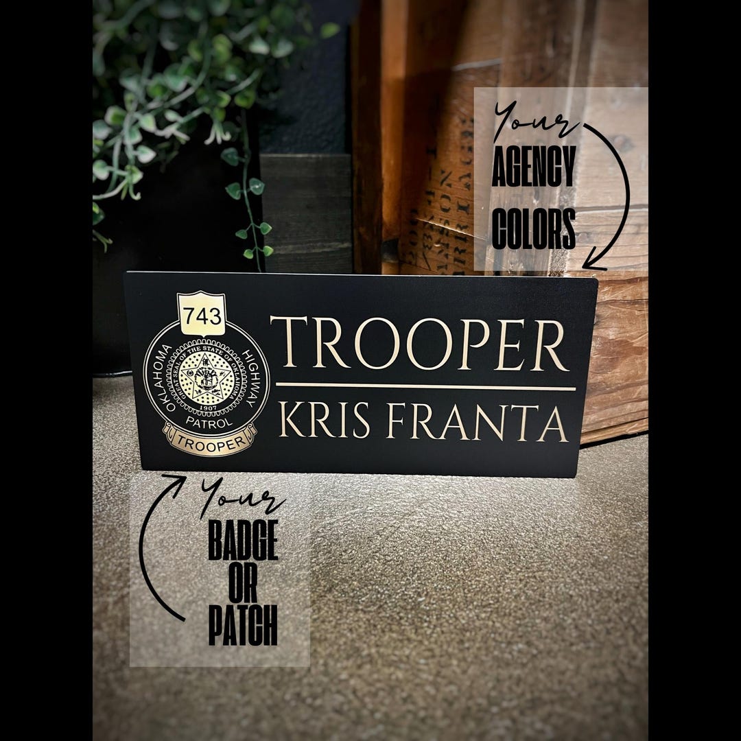 Personalized Metal Police Sign, Name Plaque, Gift for Police Officer ...