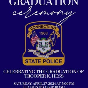 Personalized Connecticut State Police Academy Graduation Invitation ...