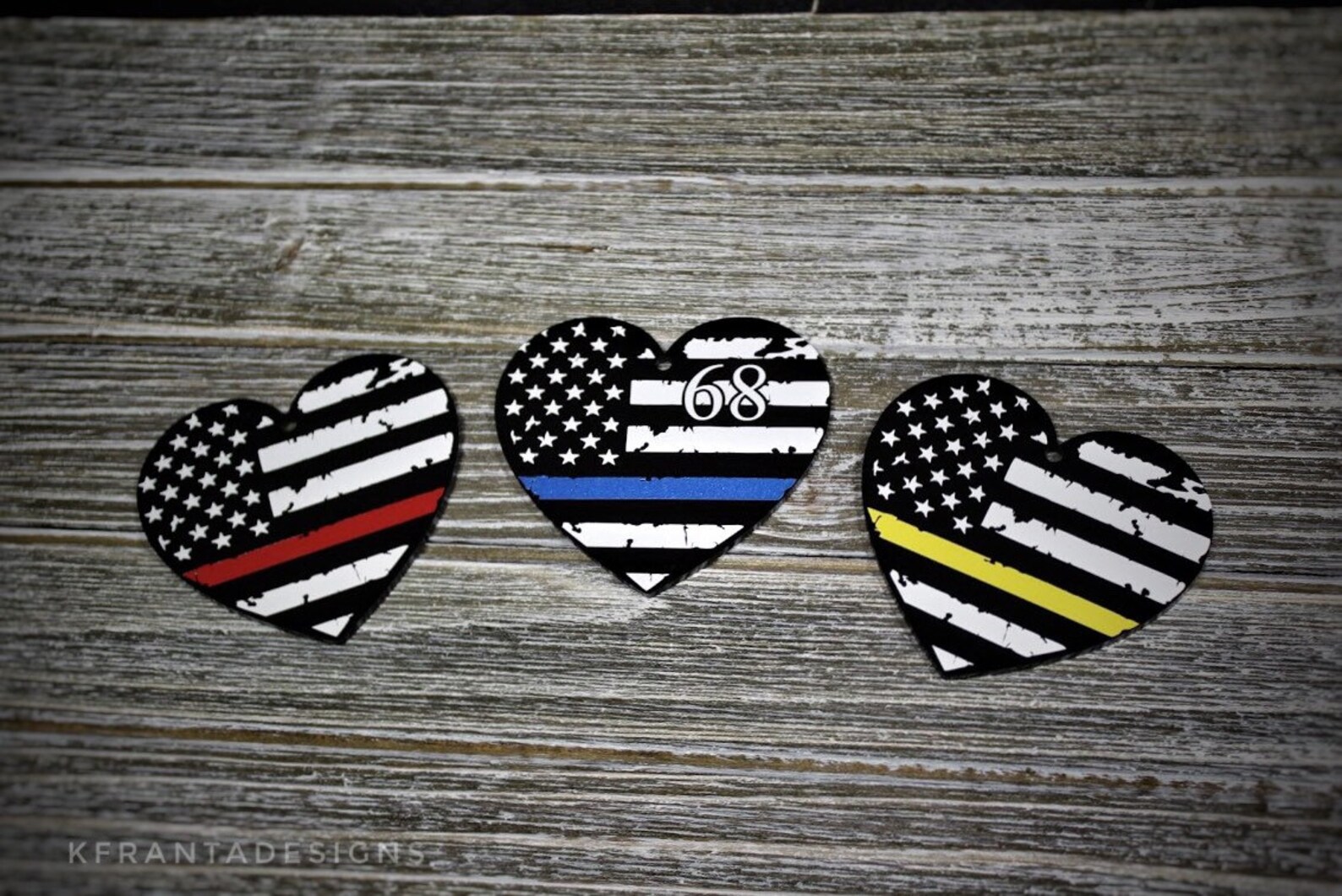 American Flag Thin Gold Line Heart Christmas Ornament - Etsy