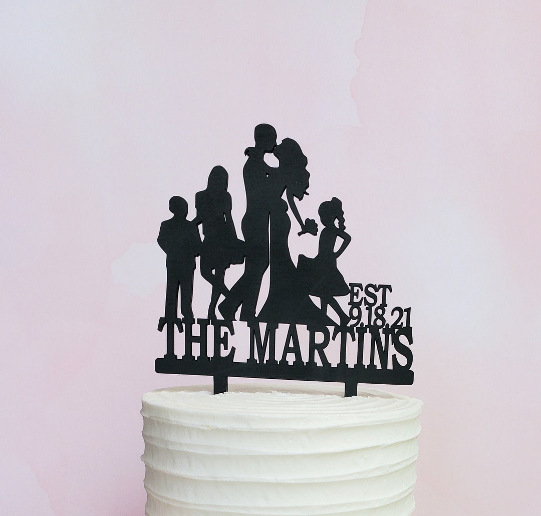 Family Cake Topper, Family Wedding, Family Topper, Wedding Cake Topper ...