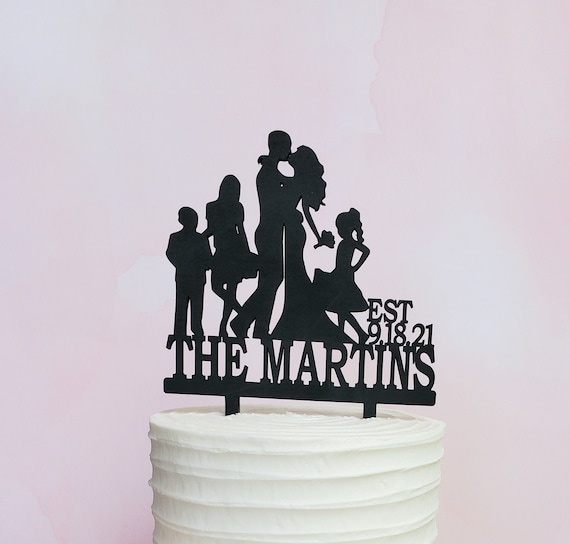 Family Cake Topper Family Wedding Family Topper Wedding - Etsy