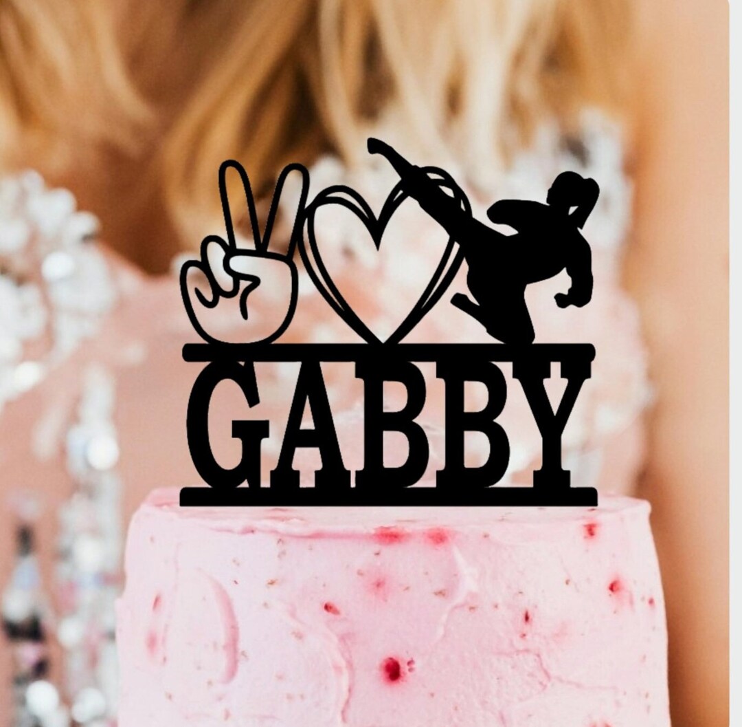 Peace Love Karate Birthday Cake Topper, Karate Topper, Karate Cake ...
