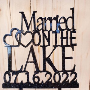 Married on the Lake Wedding Cake Topper Anchor Married by the Sea Cake ...