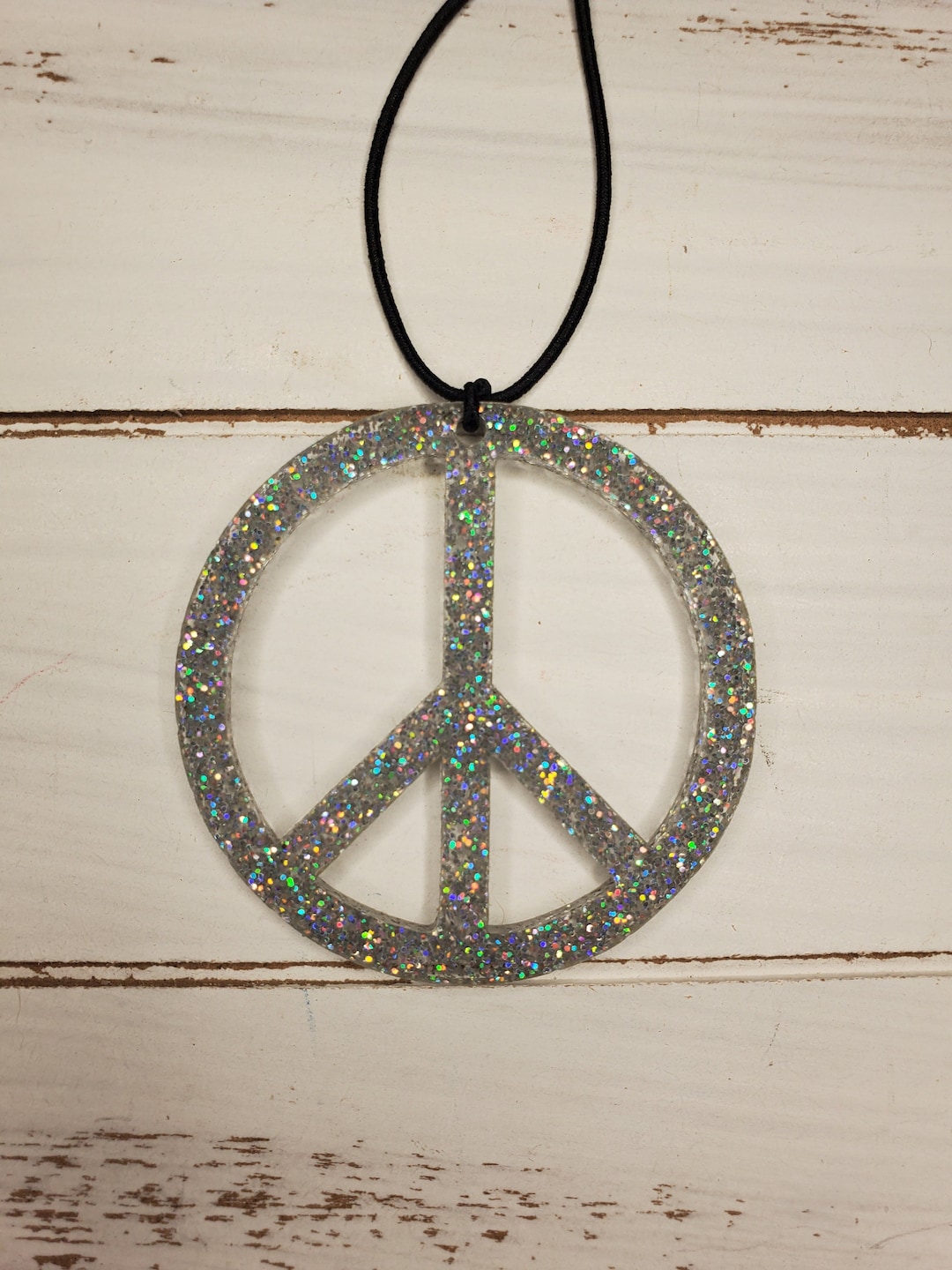 Holographic Peace Sign Rear View Mirror, Peace Car, Car Accessory, High ...