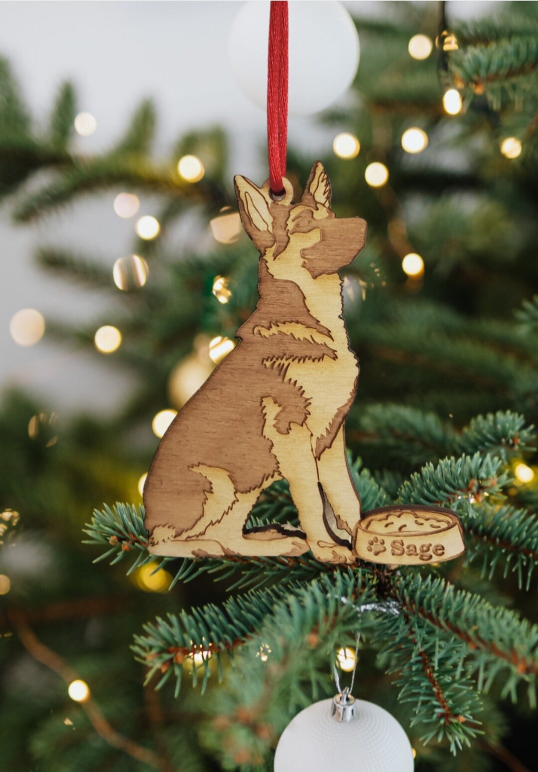 German Shepherd Christmas Ornament German Shepard Christmas Ornament ...