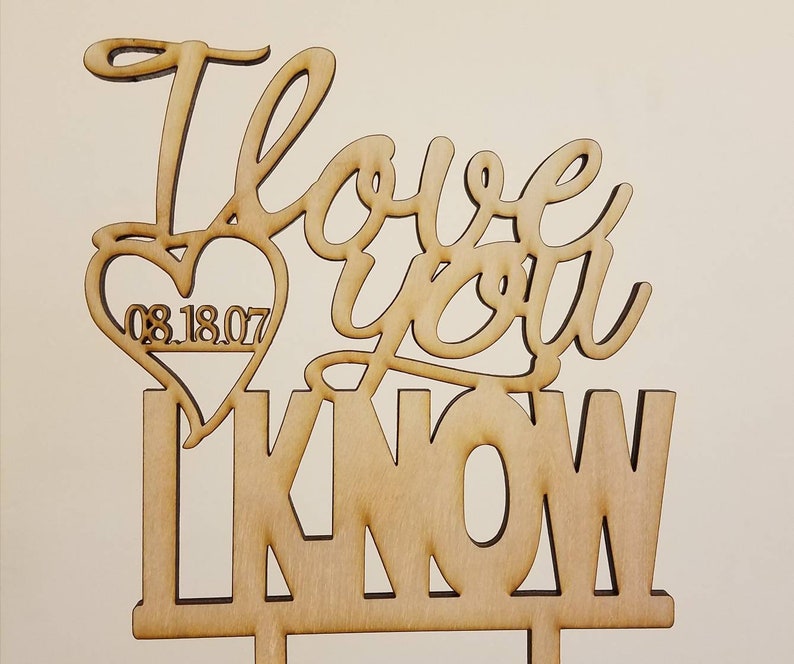 I Love You I Know Wedding Cake Topper I Love You I Know Cake | Etsy