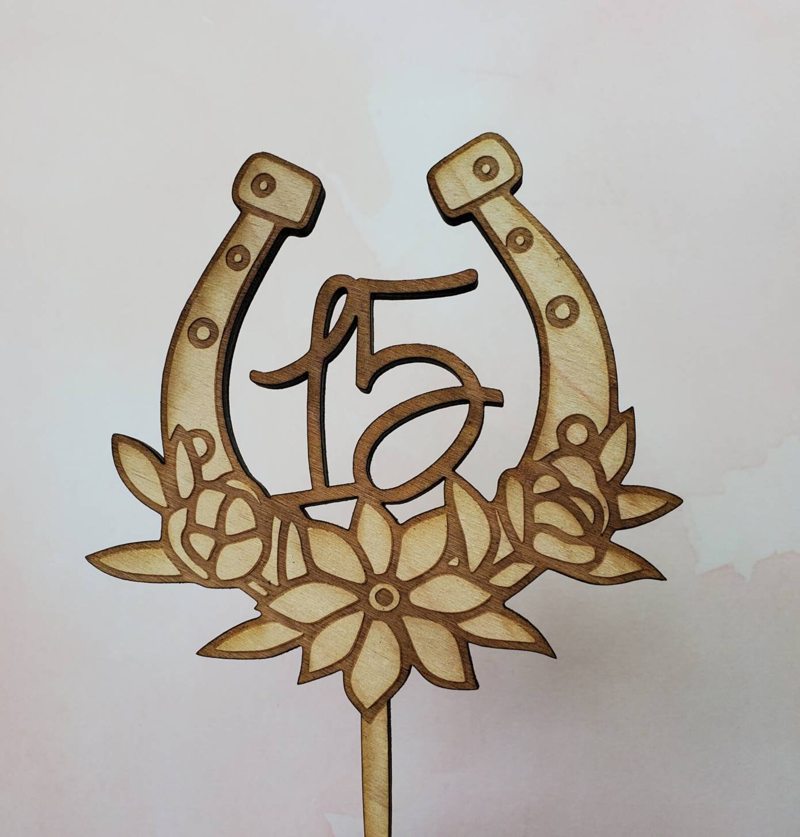 Horseshoe Cake Topper With Age Wedding Cake Topper With Date | Etsy