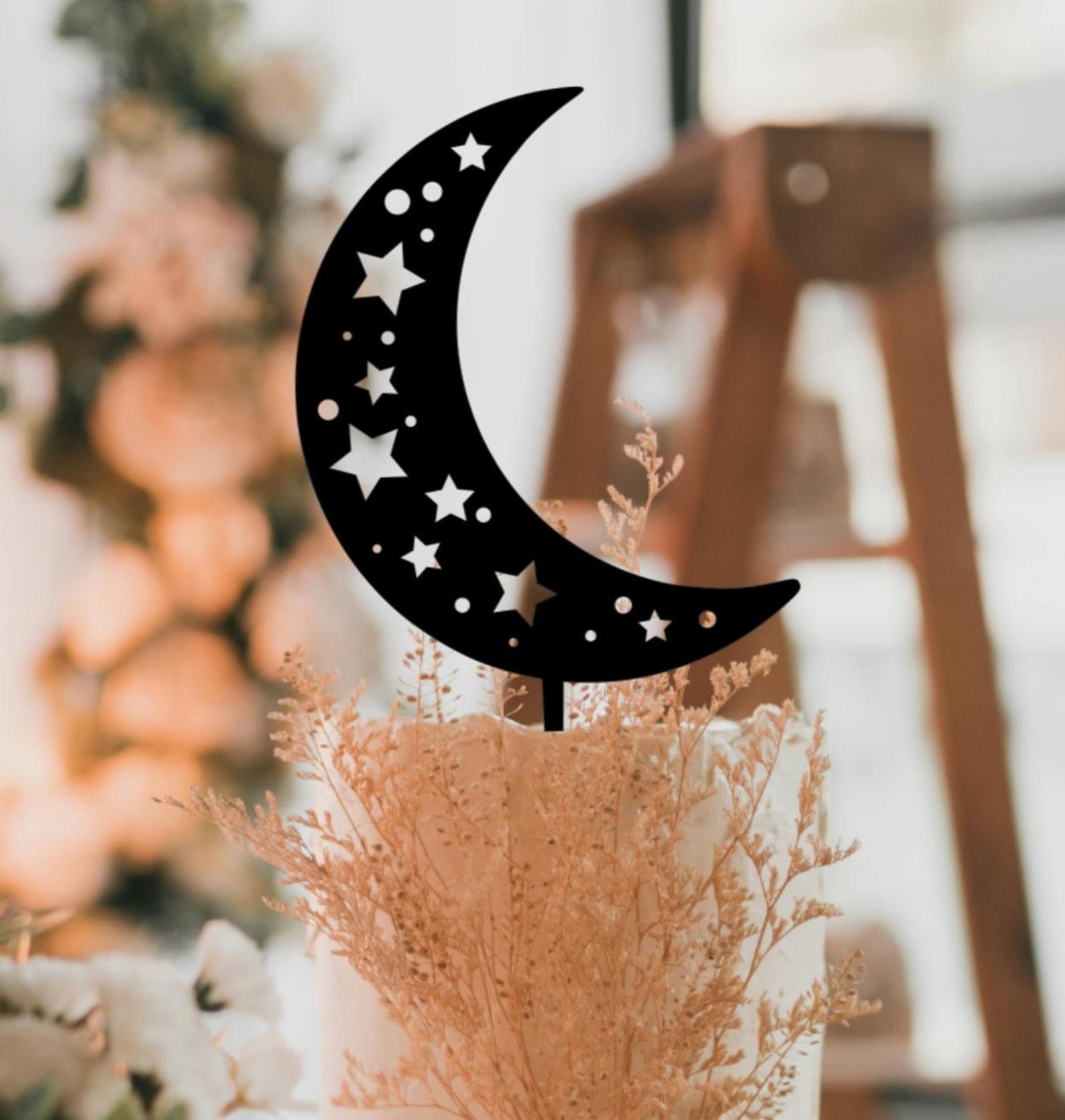 Moon Wedding Cake Topper, Moon Topper, Moon Cake, Moon Birthday, Moon ...