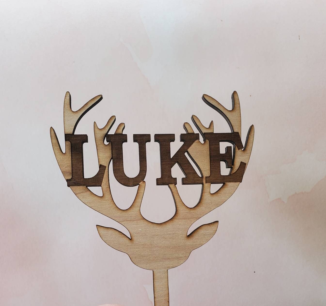 Custom Deer Topper Deer Cake Topper Antler Topper Antler - Etsy