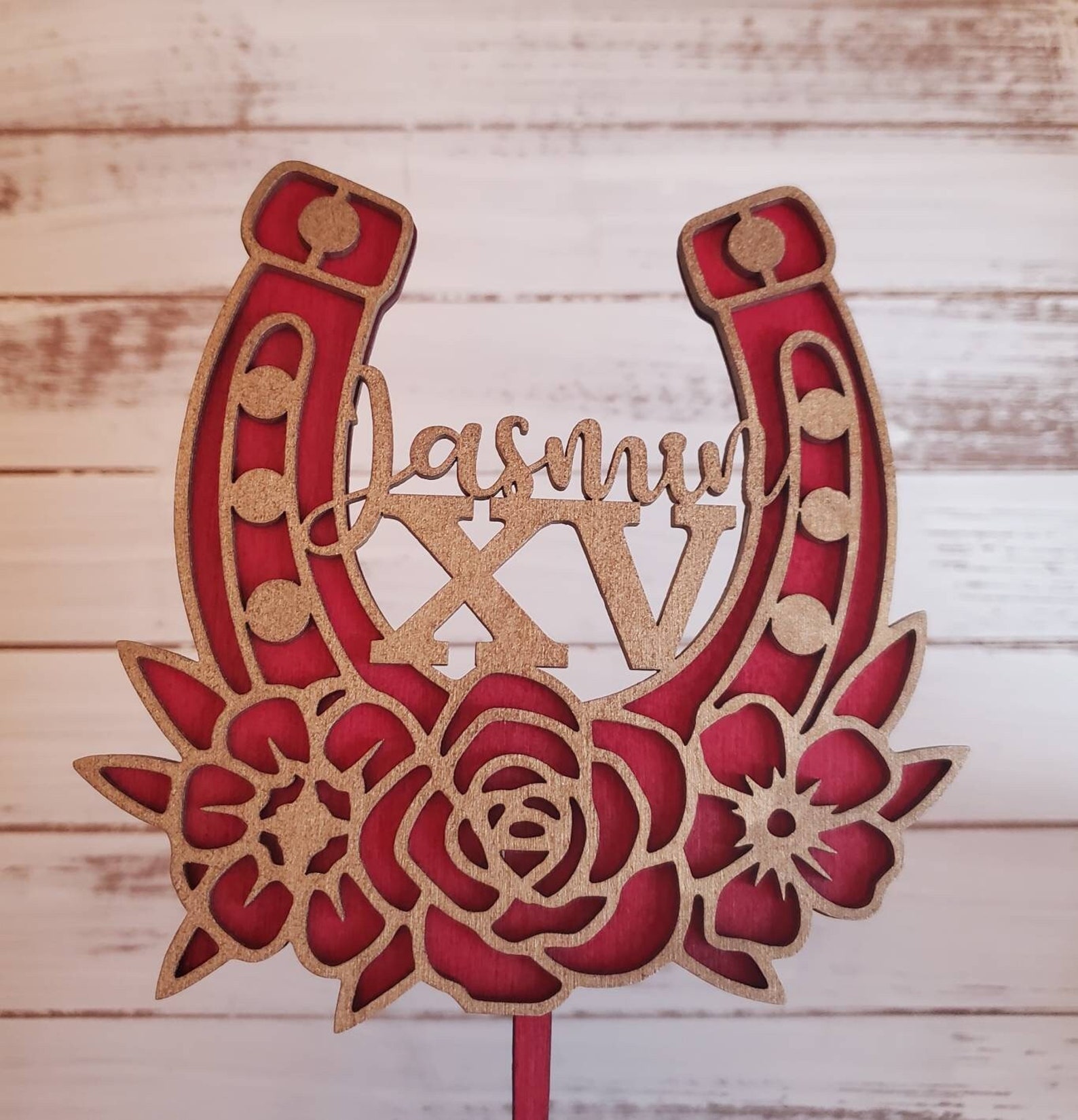 Horseshoe Birthday Cake Topper, Roman Numerals, Name Cowboy Birthday ...