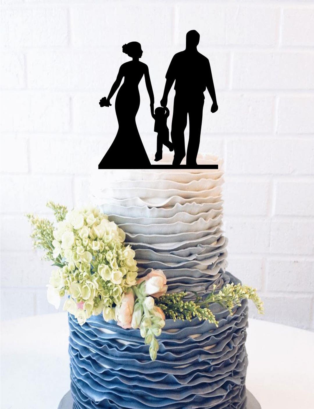 Wedding Cake Topper, Blended Family Topper, Family Cake, Family Wedding ...