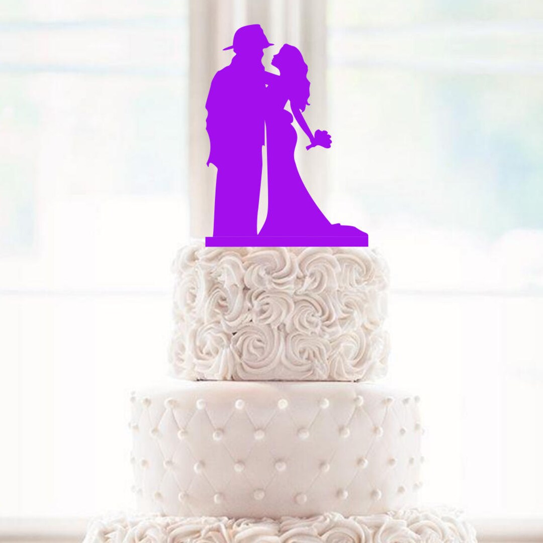 Fireman Wedding Cake Topper, Fireman Cake, Fireman Topper, Fireman ...