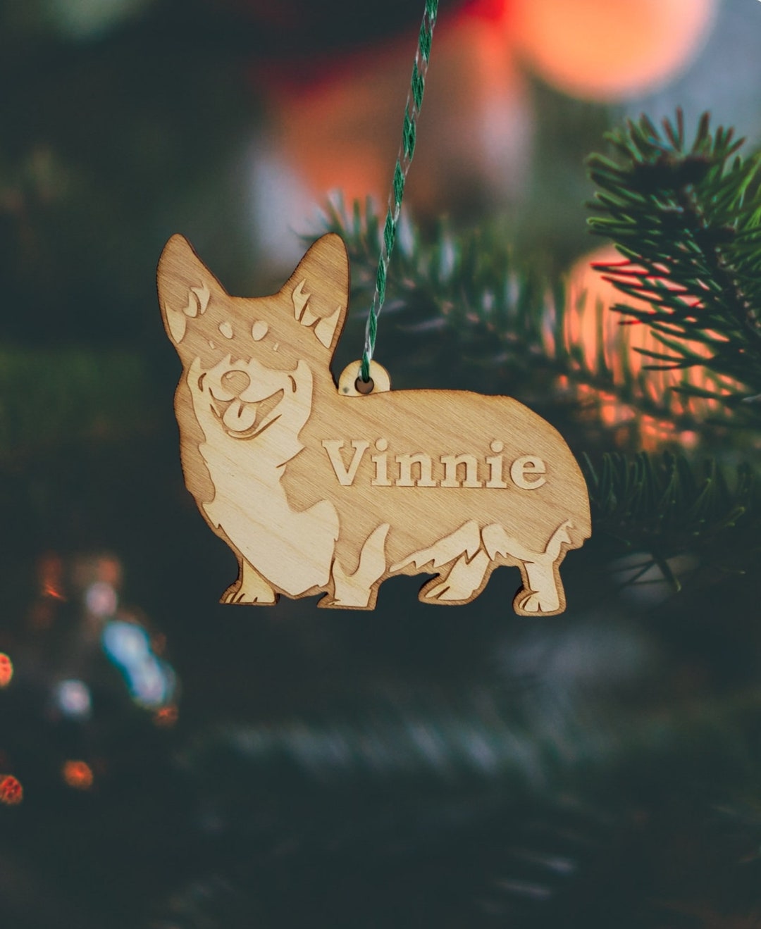 Wooden Corgi Christmas Ornament Corgi Christmas Ornament Dog Ornament ...