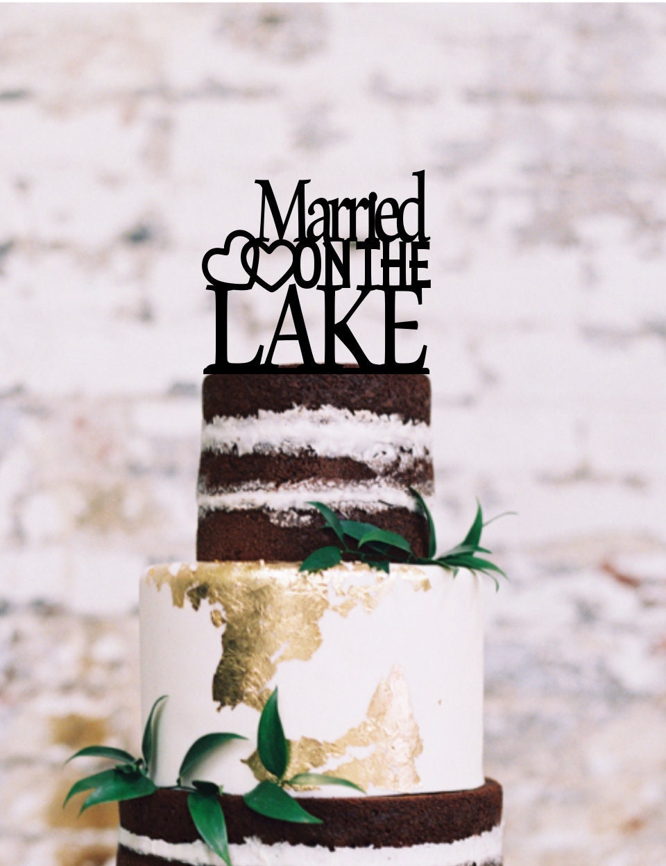 Married on the Lake Wedding Cake Topper Wedding on the Lake Destination ...