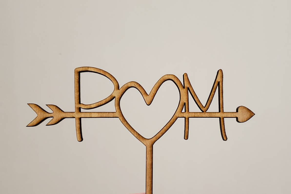 Arrow Initial Wedding Cake Topper With Initial Cake Toper With Arrow ...