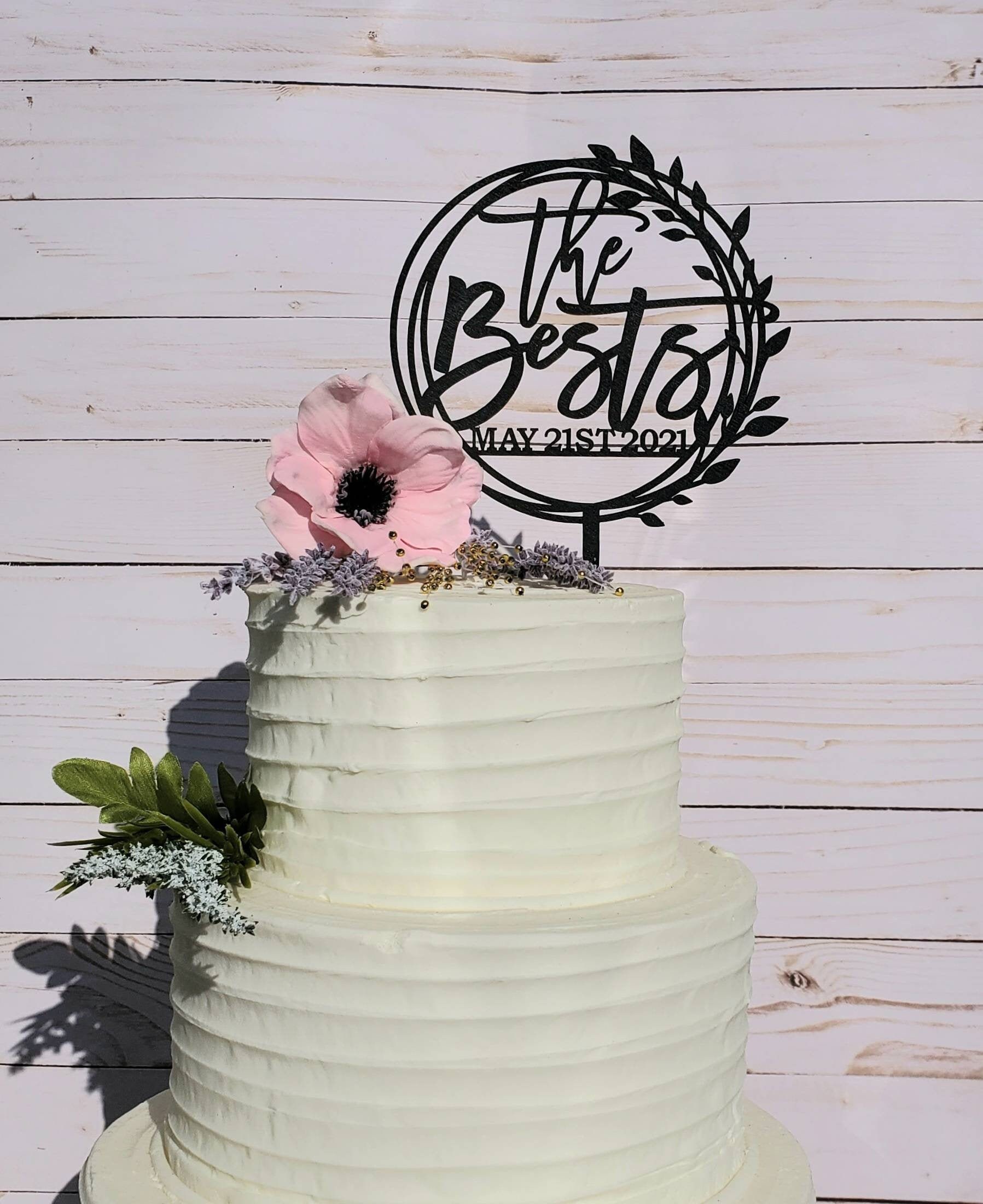Wreath Cake Topper Wreath Wedding Wedding Cake Topper Last | Etsy