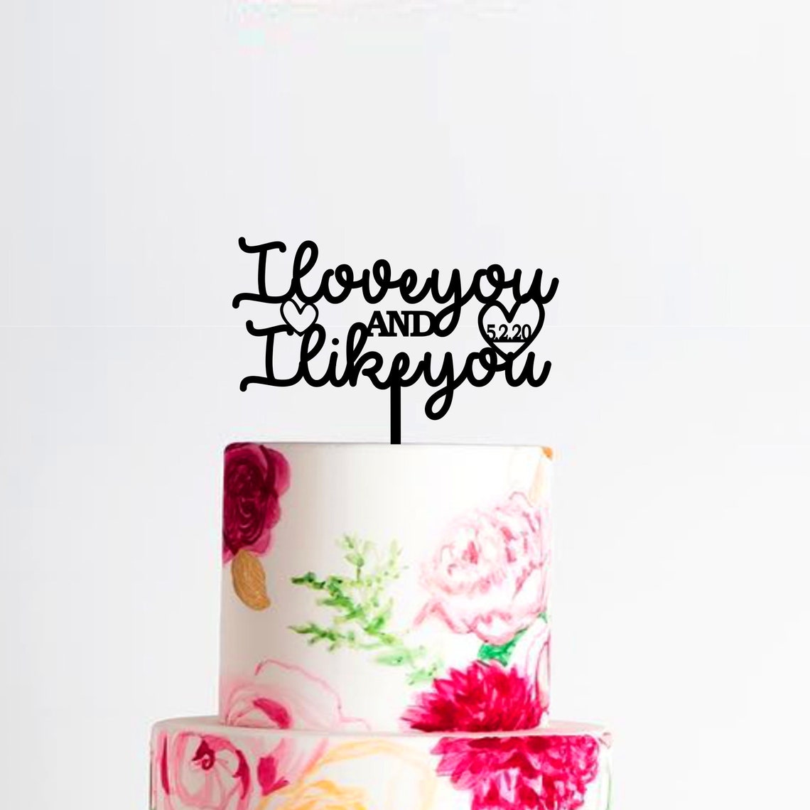 I love you and I like you wedding cake topper I like you cake | Etsy
