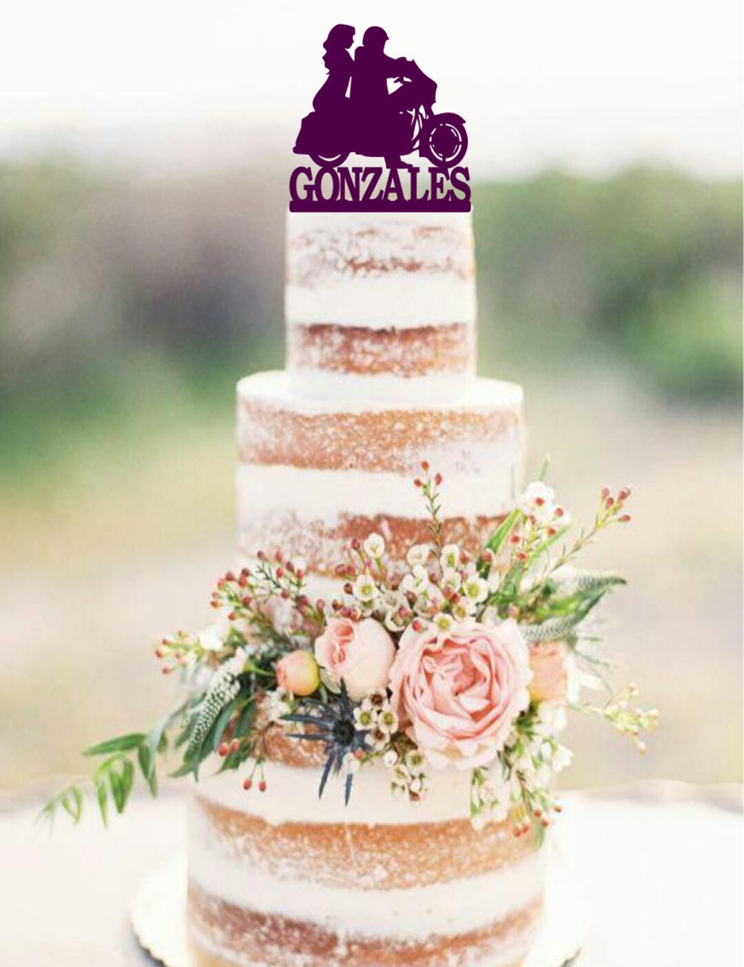 Motorcycle Cake Topper, Motorcycle Wedding Topper, Motorcycle Wedding ...