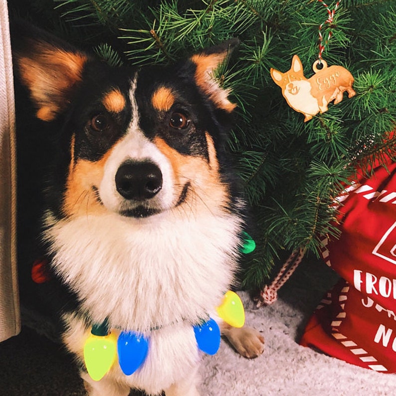 Wooden Corgi Ornament, Pet Ornament, Corgi Christmas, Christmas ...