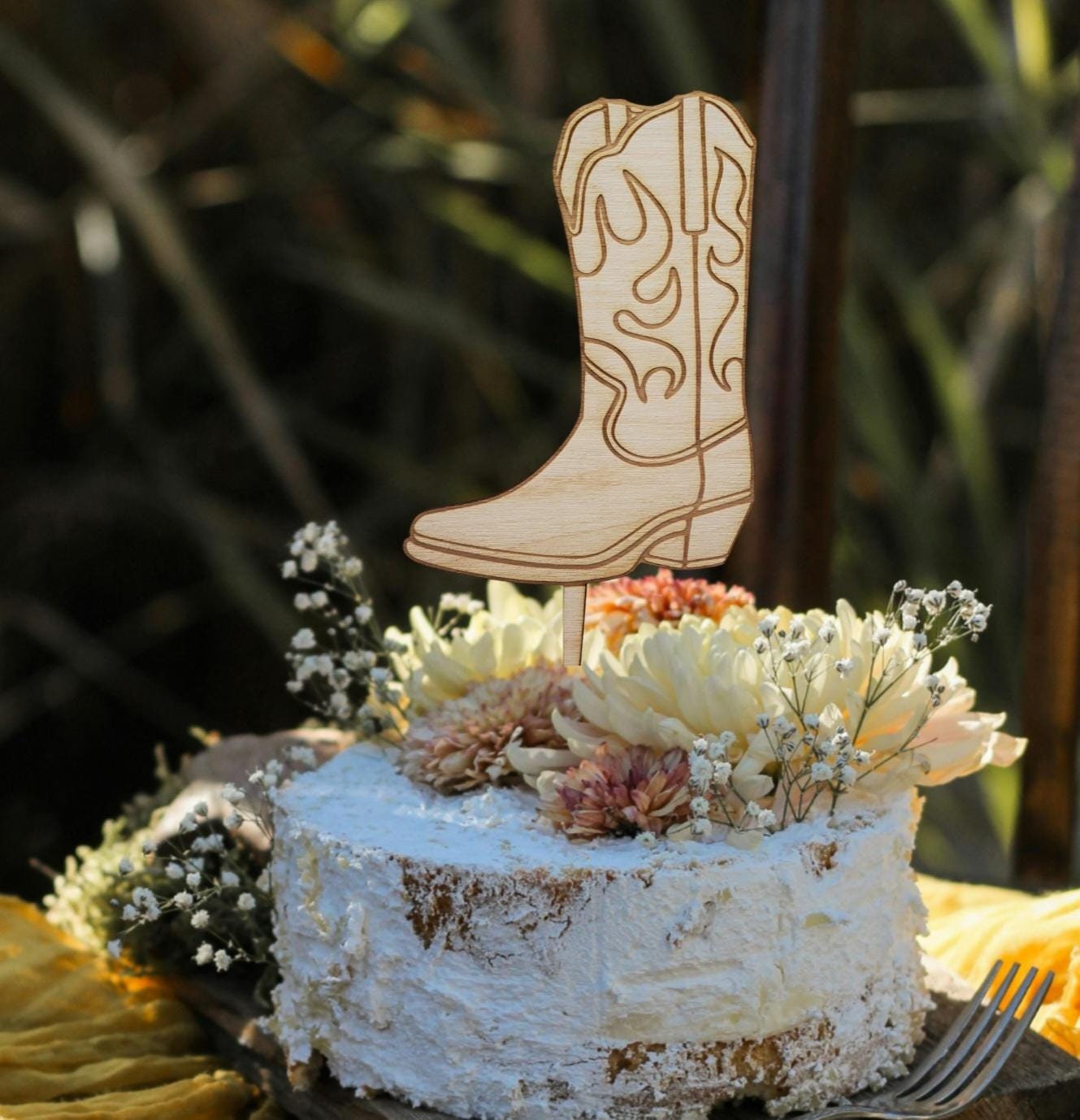 Cowboy Boot Wedding Cake Topper