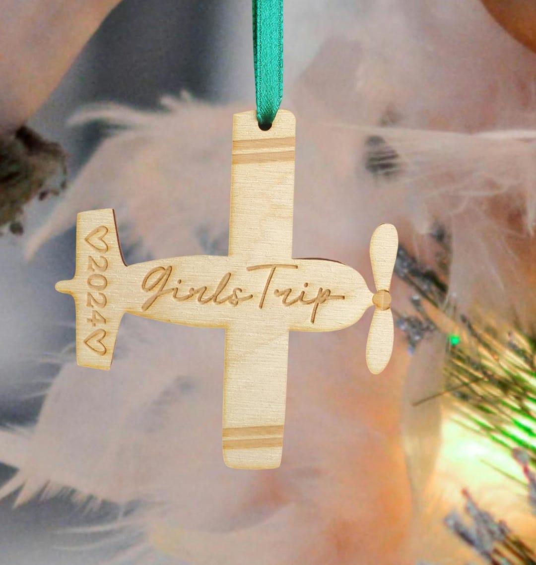 Girls Trip Ornament, Airplane Ornament, Christmas Ornament, Travel ...