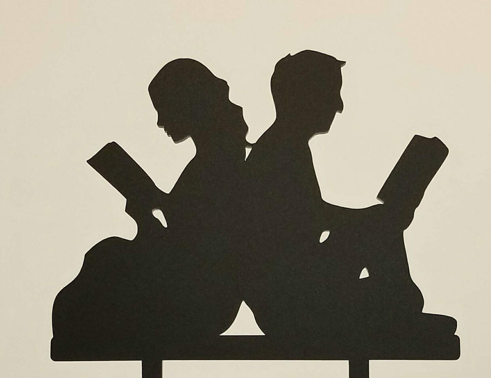 Wedding Cake Topper Couple Reading Cake Bride and Groom | Etsy