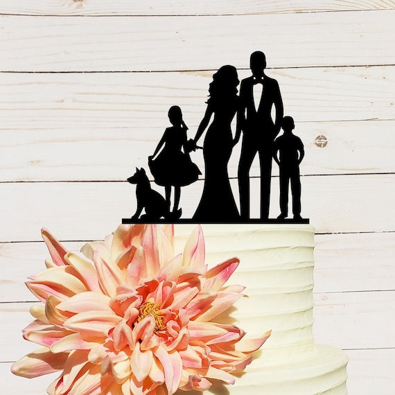 Blended Family Wedding Cake Toppers The Look Of Love Bride & Groom