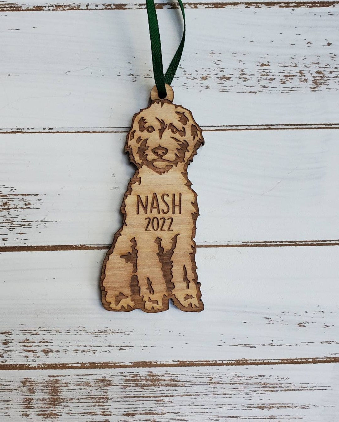 Wooden Mini Golden Doodle Christmas Ornament Mini Labradoodle Christmas ...
