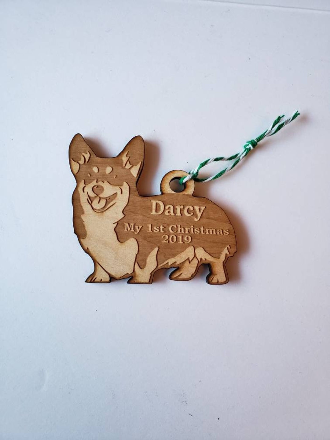 Wooden Corgis First Christmas Ornament Corgi Christmas Ornament Dog ...