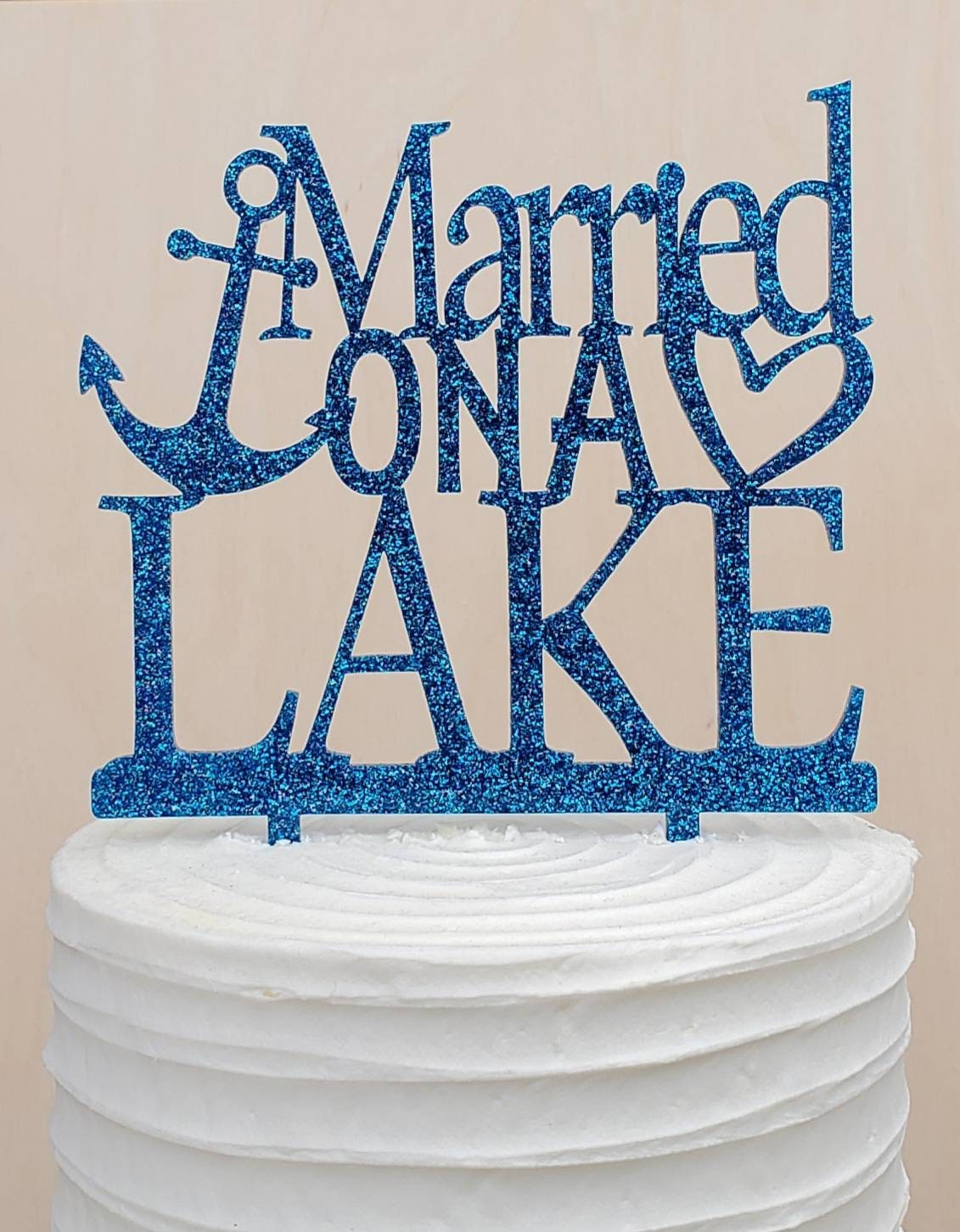 Married on the Lake Wedding Cake Topper Wedding on the Lake - Etsy